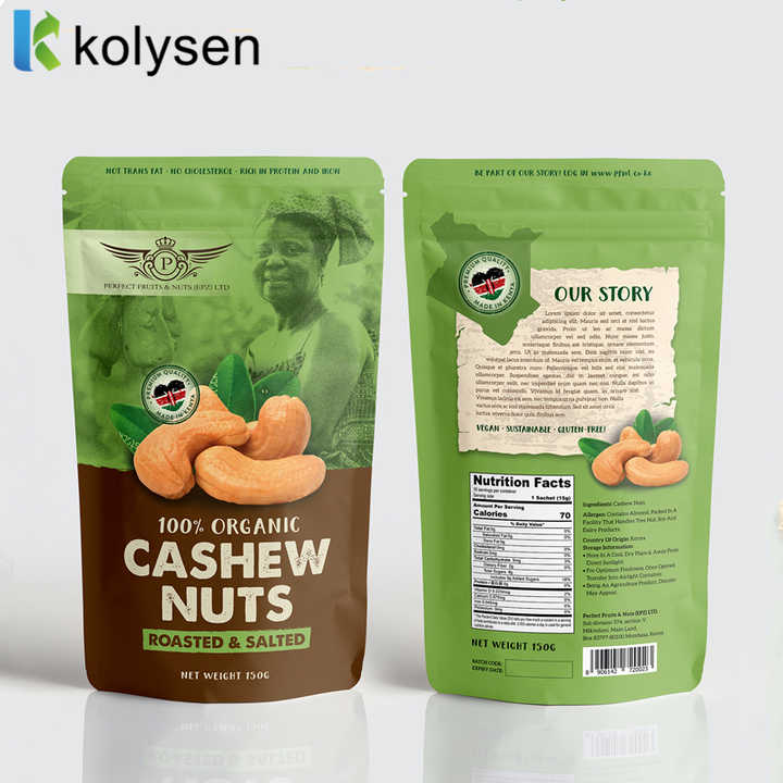 Custom Printed Stand up Pouch Cashew Nuts Packaging Bags for Snack Food ...