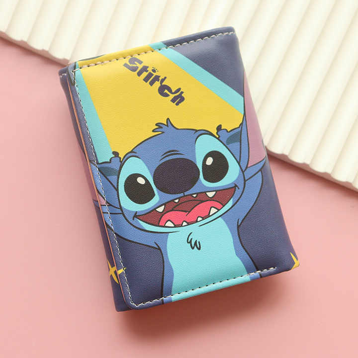 Wholesale Leather Lilo and Stitch Cute Long Zipper Wallet for Women ...