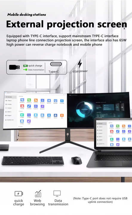 2024 High Resolution 5K Monitor - 49 Inch Gaming PC Display
