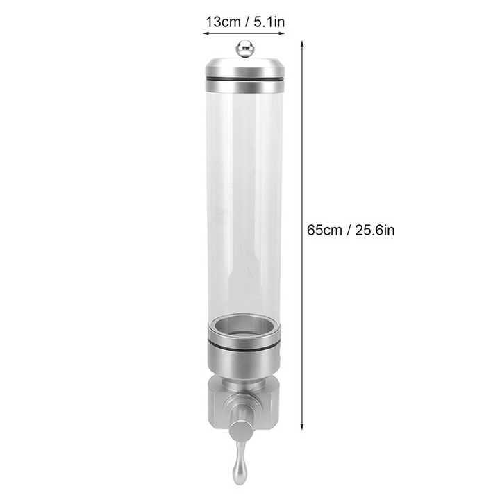 Food Dispenser 5L Coffee Bean Display Jar Wall Mounted Acrylic Bean ...