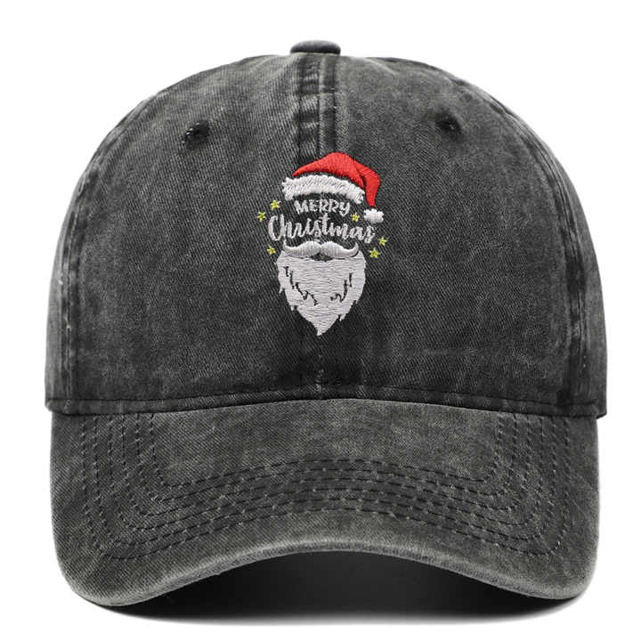 New Fashionable Luxury Santa Claus 3D Embroidery Denim 6-Panel Baseball ...