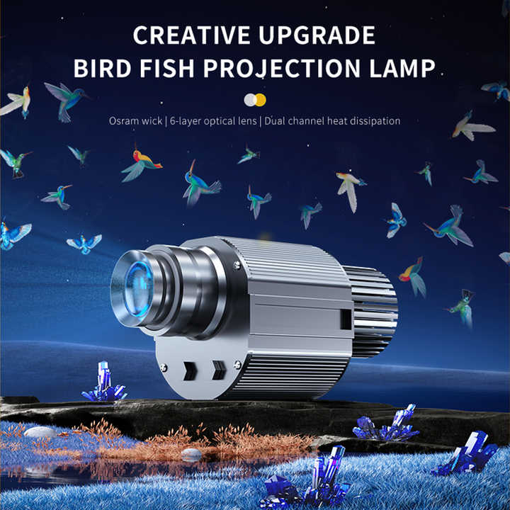 Yufan Gobo Projector - Fly Bird & Swim Fish Dynamic Effects for ...