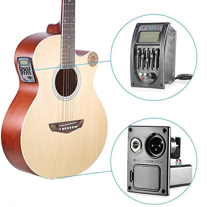 EQ Equalizer LC-5 - Five Band LED Guitar Pickup with Tuner