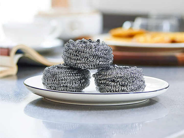 Wholesale 4pcs Stainless Steel Sponges Scrubbers Washing Kitchen ...