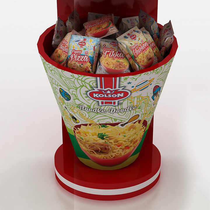 Chocolate Chips and Snacks Display Shelf - Instant Noodles Rack
