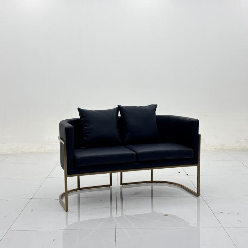 Light Luxury Curved High Density Sponge Velvet Loveseat Custom ...