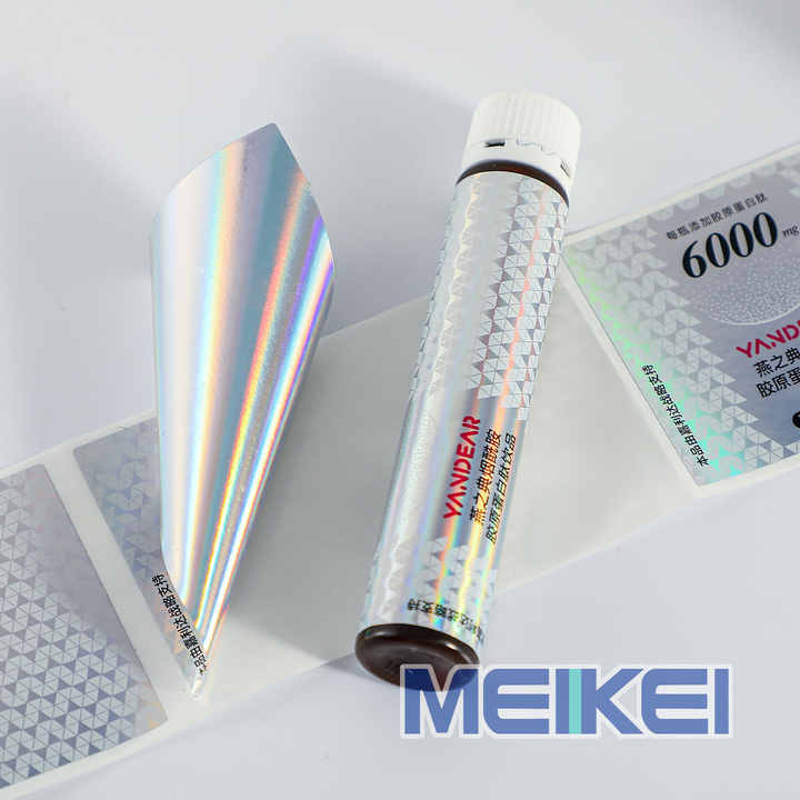 Custom Logo Printing Waterproof Hologram 10ml Vial Labels