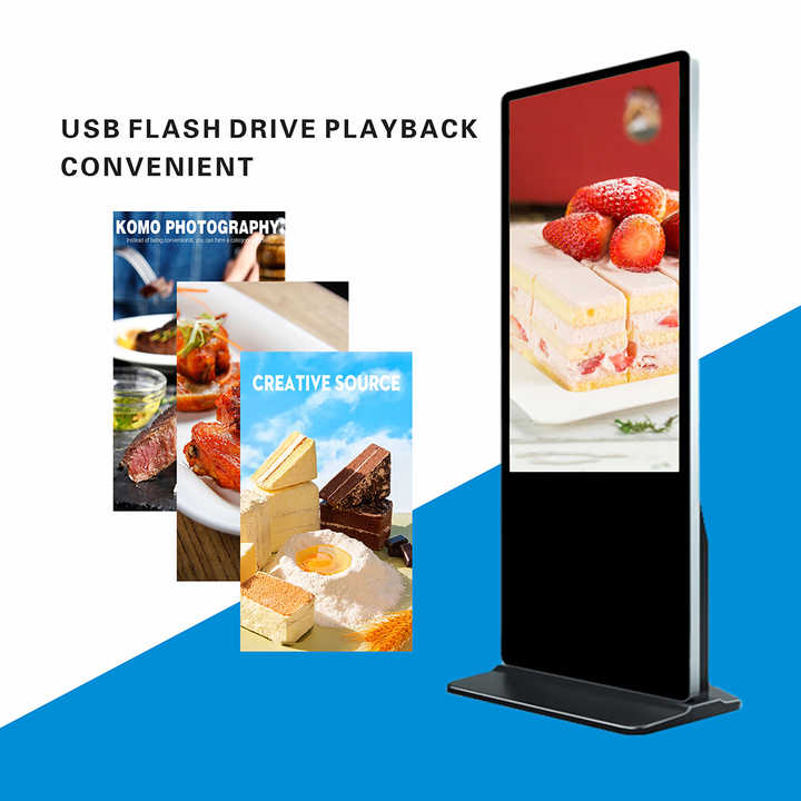 4K touch electronic screen vertical advertising machine LCD network ...