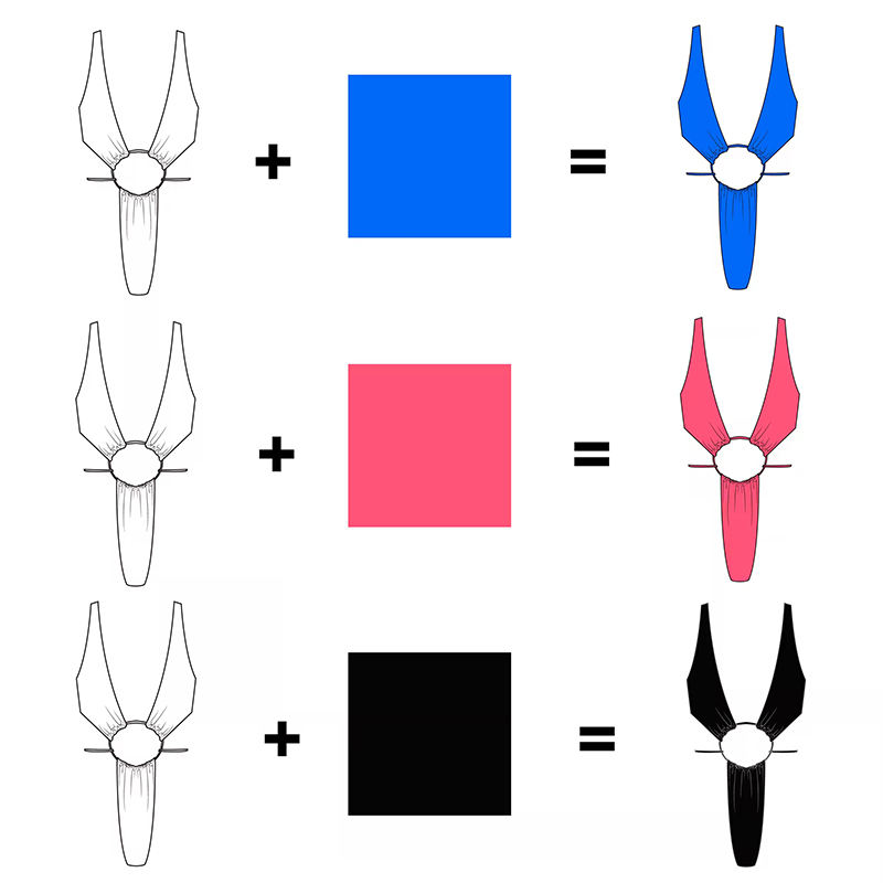 Custom Bikini 2 Set Minimalist Design Customizable Color UV Protection ...