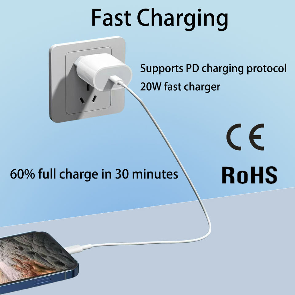 PD20W EU Fast Charger Type C Wall Charger with CE RoHS Certification ...