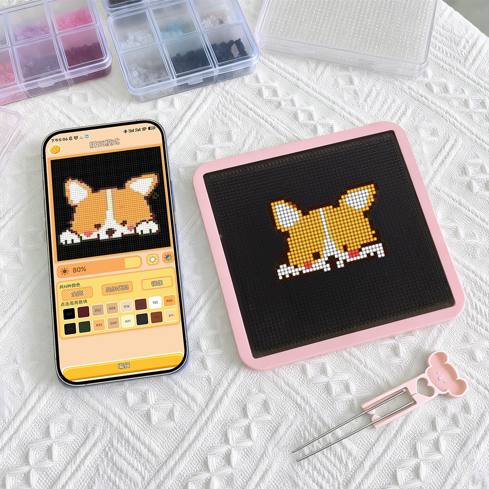 LED Light up Perler Bead Board Photo Upload Layout Guide Compact ...