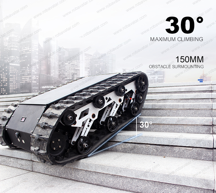 80kg Payload Track Robot Inspection Vehicle Crawler Robotic Chassis ...