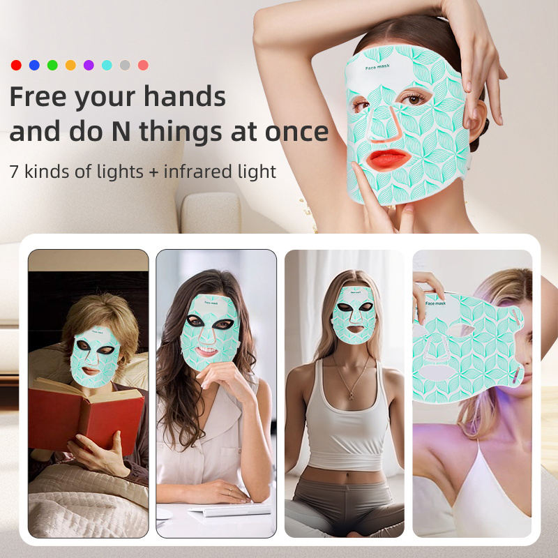 Quality Certifications Red Light Led Facial Mask 7 Colors+infrared ...