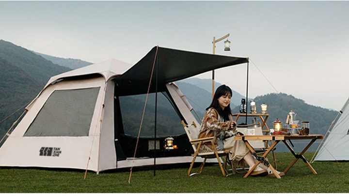 Outdoor Large 3-5 Persons Camping Automatic Tent Waterproof Pop up ...