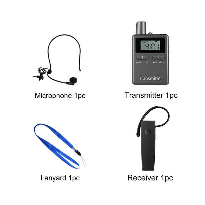 Handheld Wireless Audio Tour Guide System Mini Earhook Receiver ...