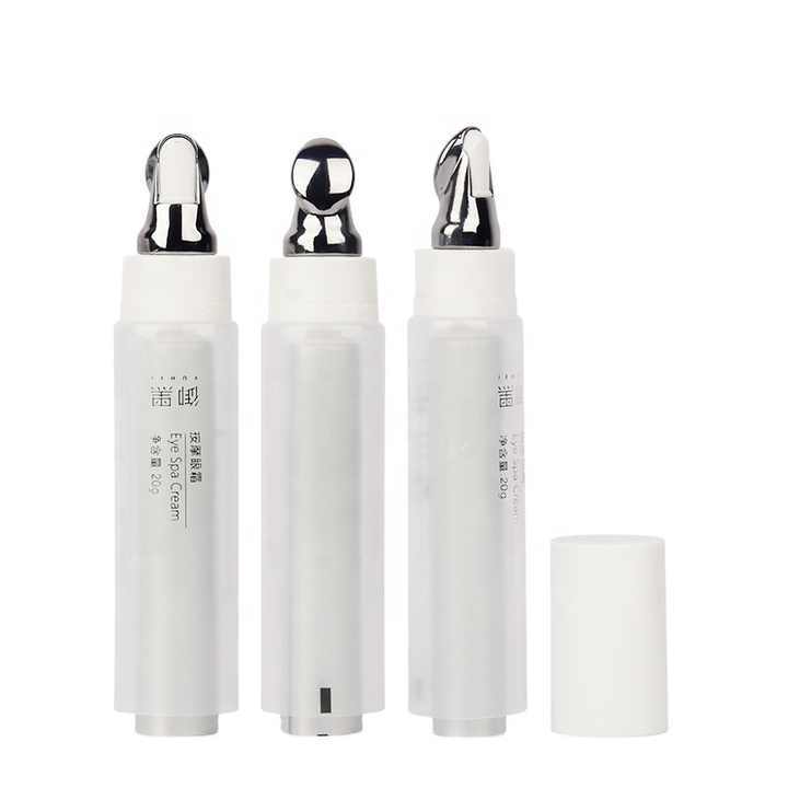 Luxury Dual Chamber Eye Cream Tube with Metal Applicator