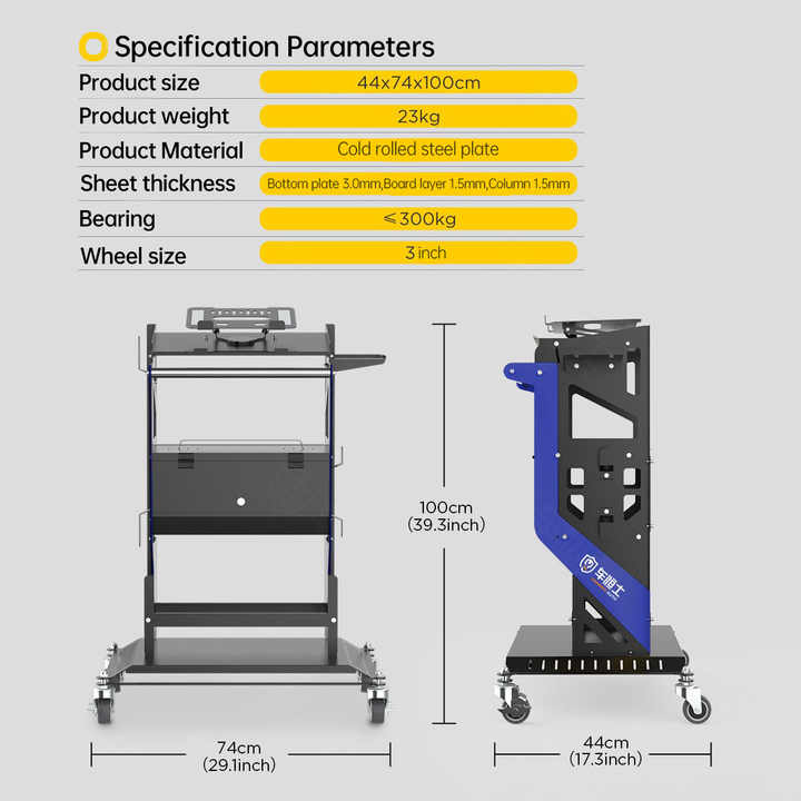 MK-190B Multi-Functional Automotive Tool Cart Diagnostic Trolley with ...