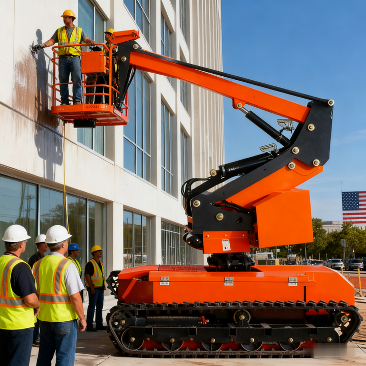 Crawler Telescopic Electric Hydraulic Trailed Towable Spider Aerial ...