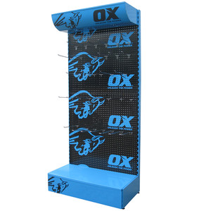 Buy Freestanding perforated sheet metal display stand with Custom ...