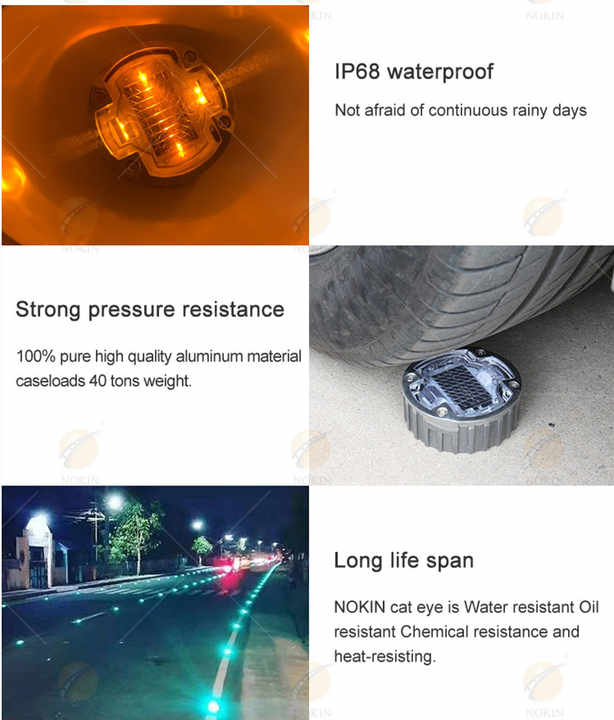 NOKIN Round Highway Airport Embedded Road Stud Aluminum Housing Heavy ...