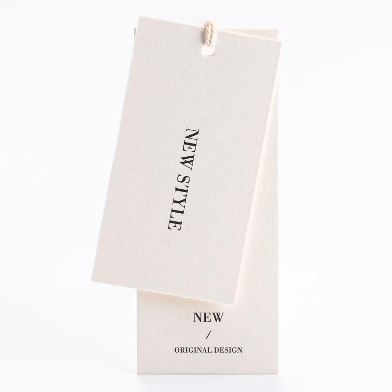 Custom Black Cardboard Hang Tags Embossed Waterproof Clothing Labels ...