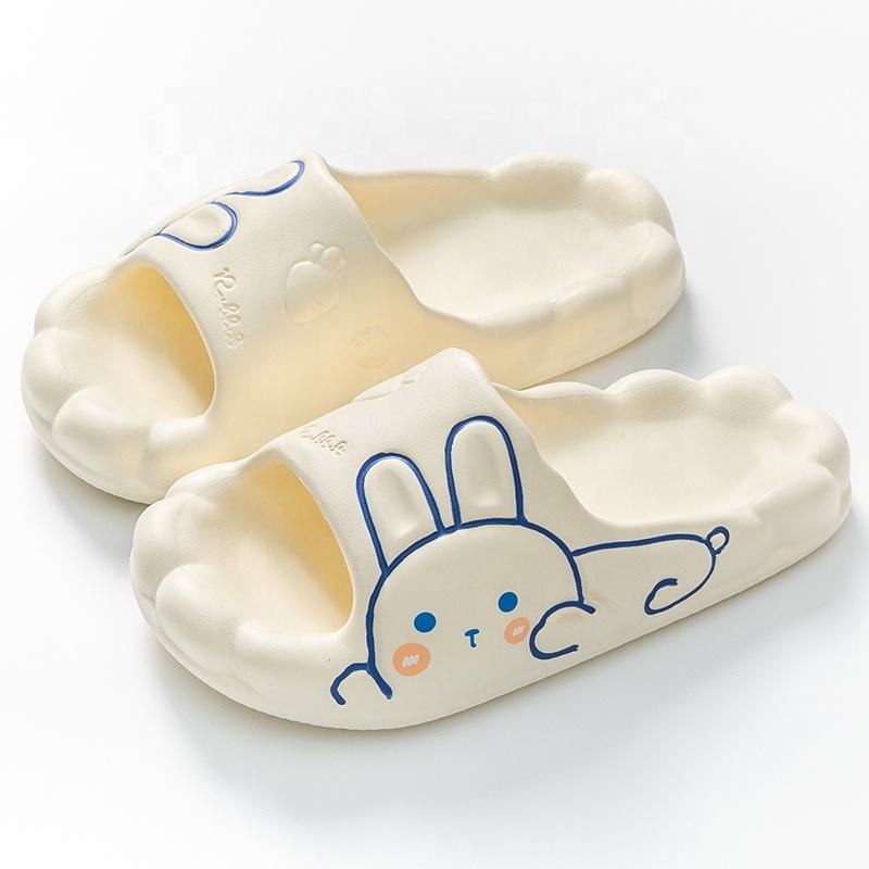 2023 Cute Cartoon Rabbit Home Slippers Non-slip Flip Flops Beach House ...