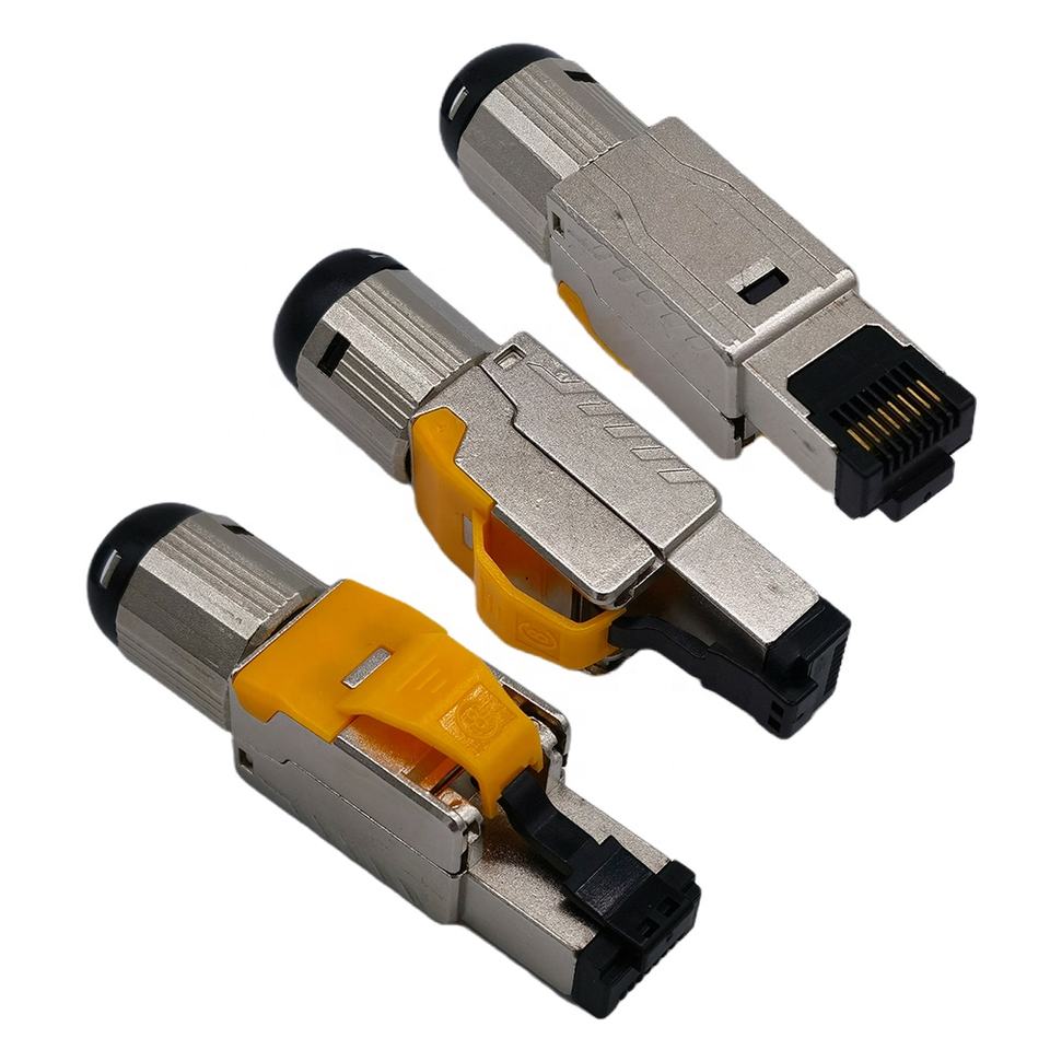 New Cat8 RJ45 STP 8P8C Connector Ethernet Cable Head Plug Gold-plated ...