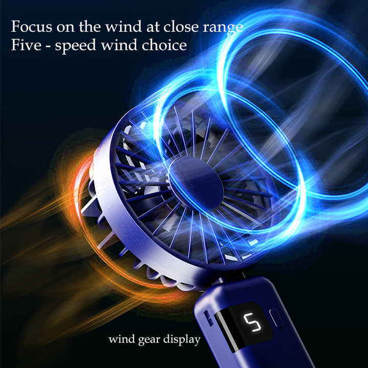 Mini Portable Fan - USB Rechargeable Desktop Foldable Fan