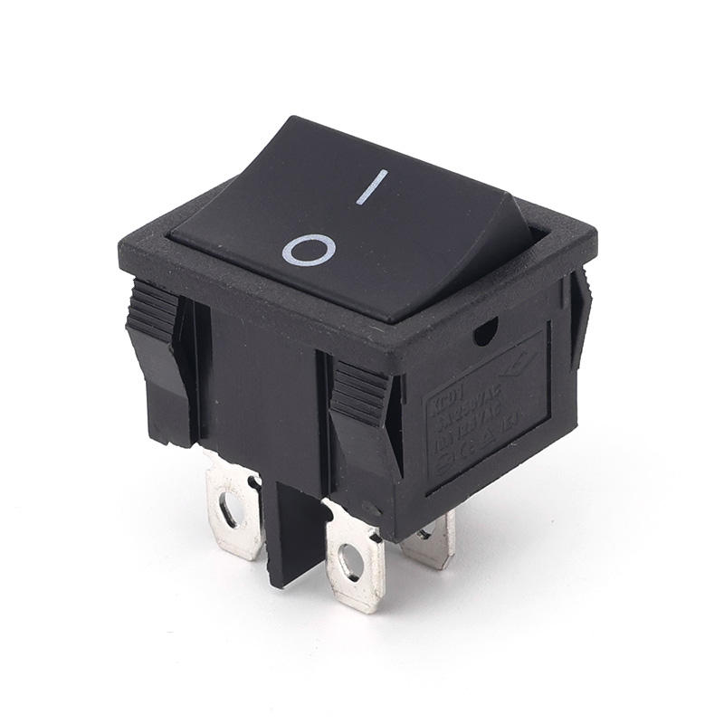 Black Dual PA6 Rocker Switches 2 Positions 6 Pin Selflocking on off Red ...