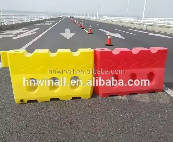 Strong Tough Rotational Plastic Water Filled Barriers Road Traffic ...
