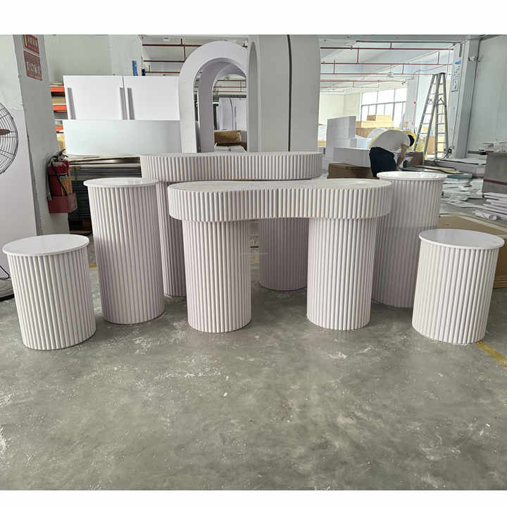 PVC Cake Plinth Stand Cylinder Pedestal Display Table Wedding Events ...