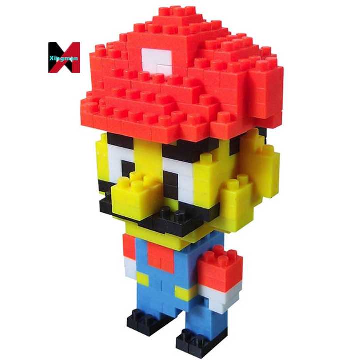 Micro Diamond Cartoon Mario Yoshi Longhair Monster One-Eyed Children ...