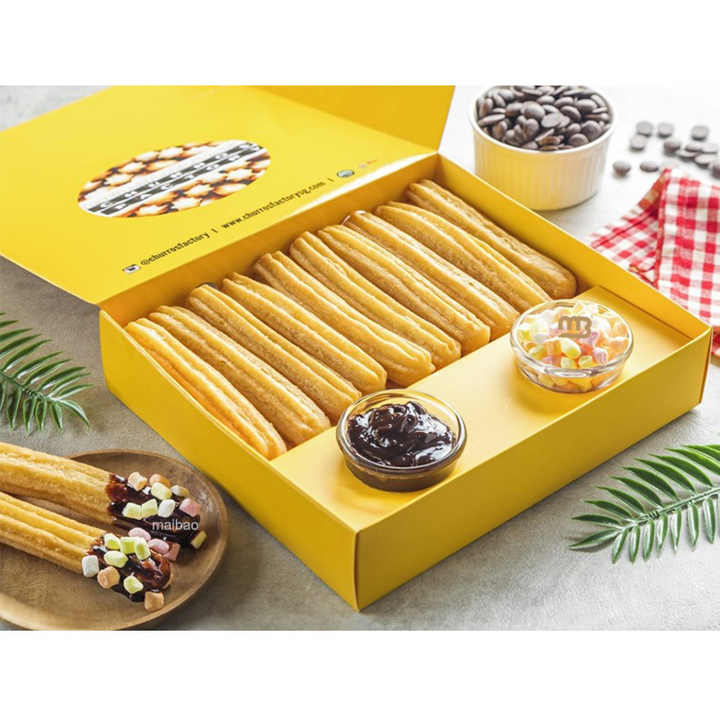 Custom Food Take Away French Fries Paper Box Disposable Churros Paper ...