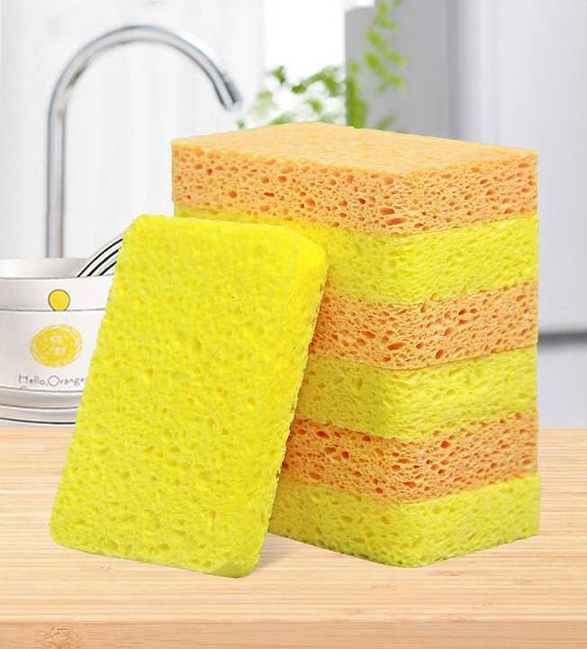 Eco-Friendly Heavy Duty Cleaning Sponges Wood Pulp Cotton Sponge ...
