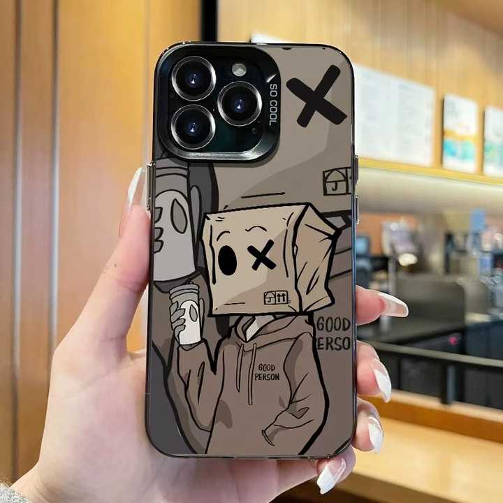 New Trendy Funny Cartoon Carton Man Phone case for iPhone 15 16 Pro Max ...
