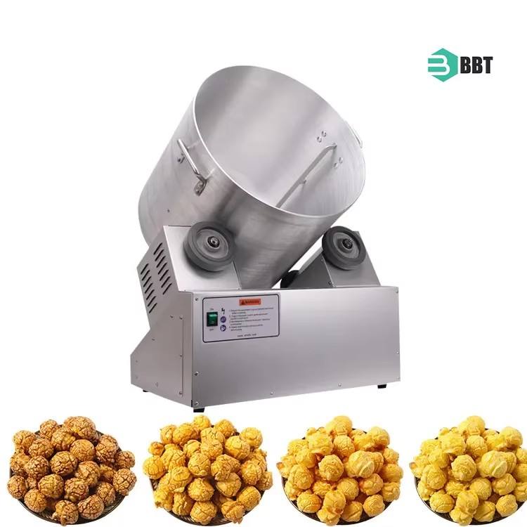 Industrial Popcorn Breading Machine Semi-auto Seasoning Coating Mixer ...