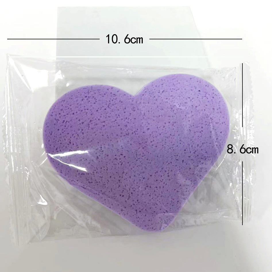 Heart Shape Facial Sponges PVC Sponge Reusable Exfoliating for Facial ...