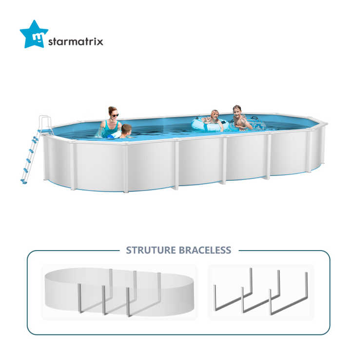 STARMATRIX PSP914613B/BW Piscine Fuoriterra 10x5 Oval Pool