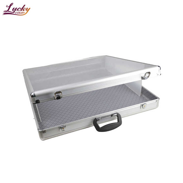 Aluminum Glass Top Display Locking Travel Table Counter Top Case
