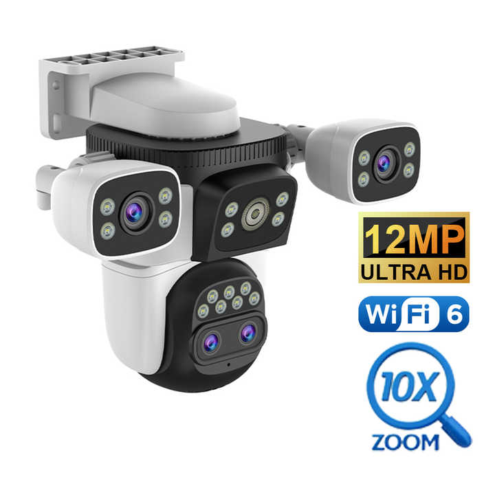 Smart Outdoor Security Camera with AI Tracking & Dual Lens