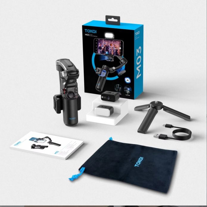 Stabilizer Gimbal AI Face Tracking 360 Degree Roll for Smartphone ...