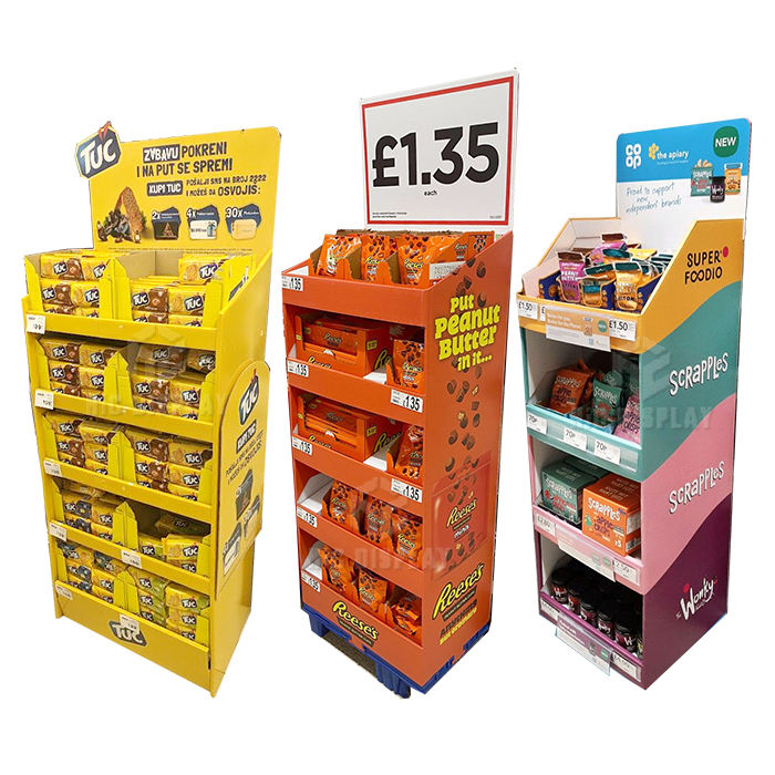 Custom Cardboard Display Stands for Potato Chips & Snacks