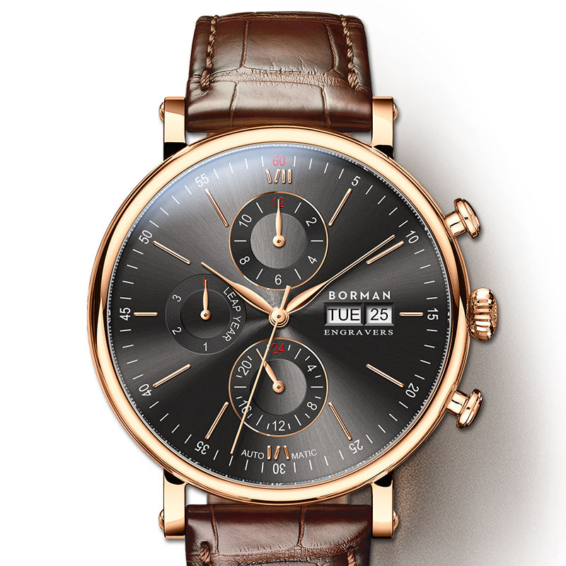BORMAN Luxury Automatic Men's Stainless Steel Watches