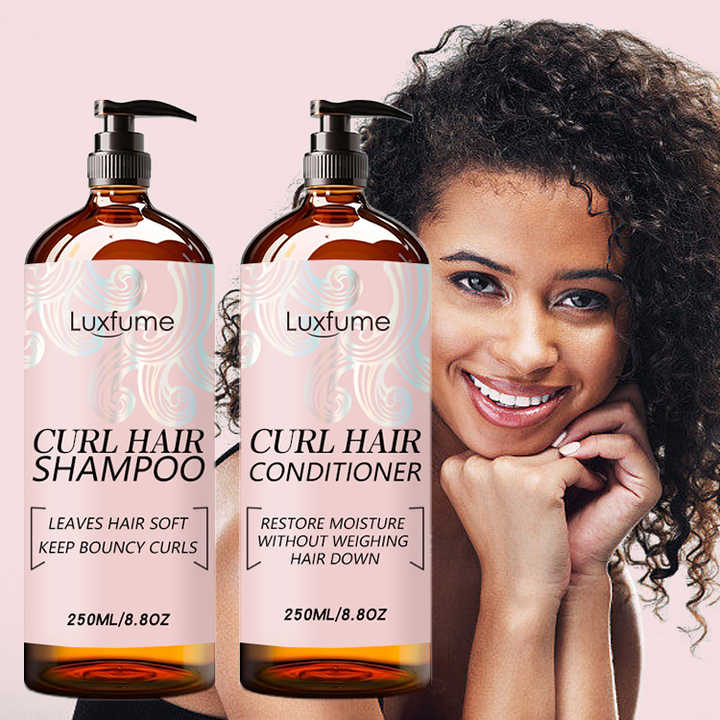 Private Label Curl Hair Shampoo and Conditioner Set for Curly Wavy ...
