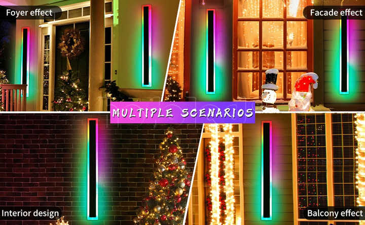 Smart Exterior Color Changing LED Outdoor Wall Sconce Light Fixture ...