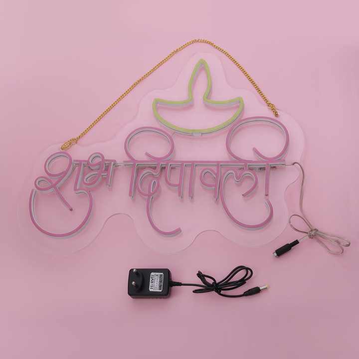 Diwali Neon Lights Sign LED String Light - Happy Diwali Decor