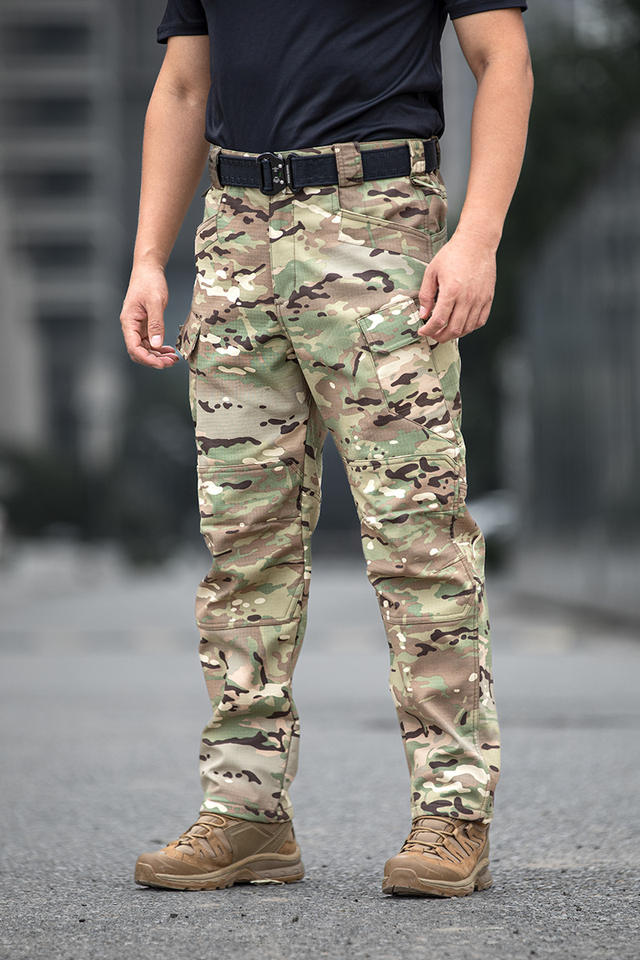 IX7 Men's Tactical Work Pants-Elastic Canvas Zipper Fly Waterproof ...