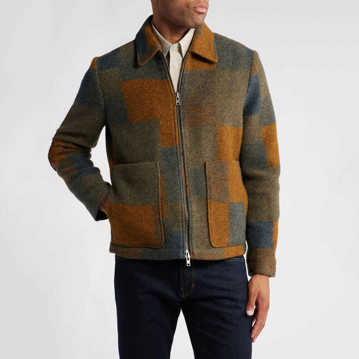 High Quality Custom Vintage Men Wool Blend Jacket 74% Wool 26% ...