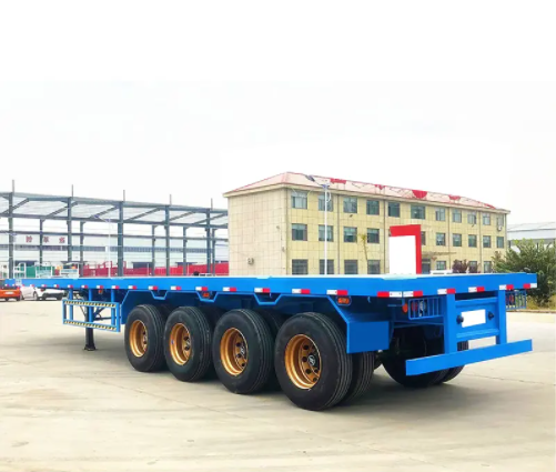 High Quality 2, 3, 4-axle 30-100 Ton Container Flatbed Truck Semi ...
