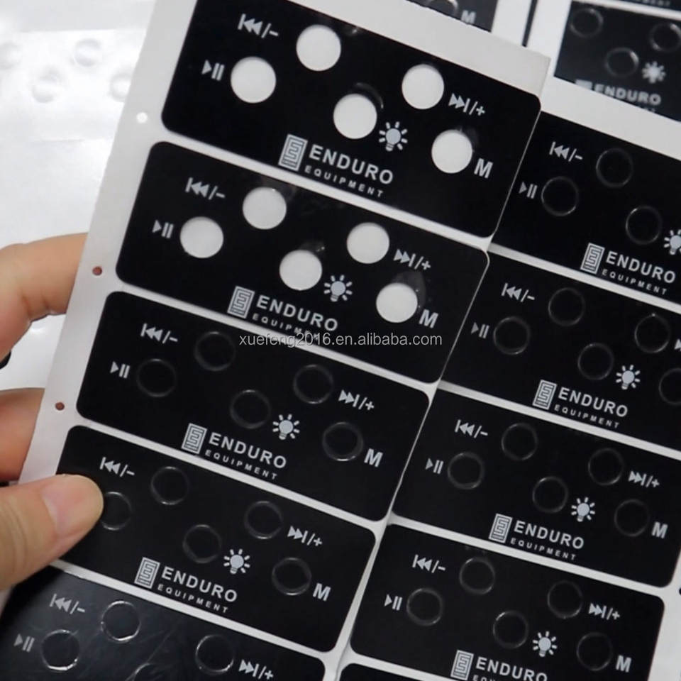 Custom PVC PC PET Film Touch Switch Panel, Embossed Appliance Keyboard ...